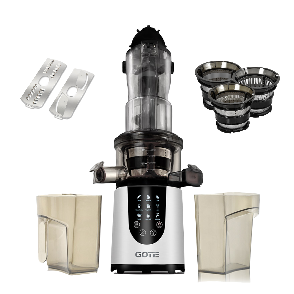 Wyciskarka wolnoobrotowa GOTIE GSJ-630W z szatkownicą Biały | Kuchnia ...